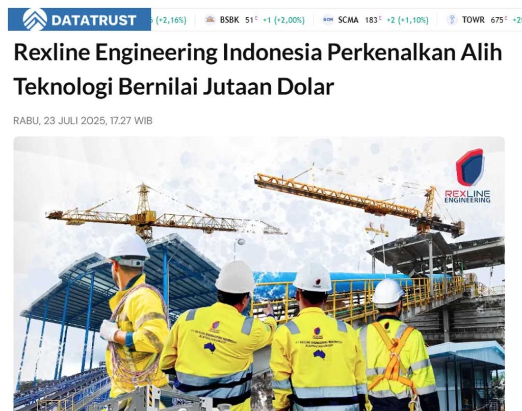 Rexline Engineering Indonesia Perkenalkan Alih Teknologi Bernilai Jutaan Dolar - RexLine